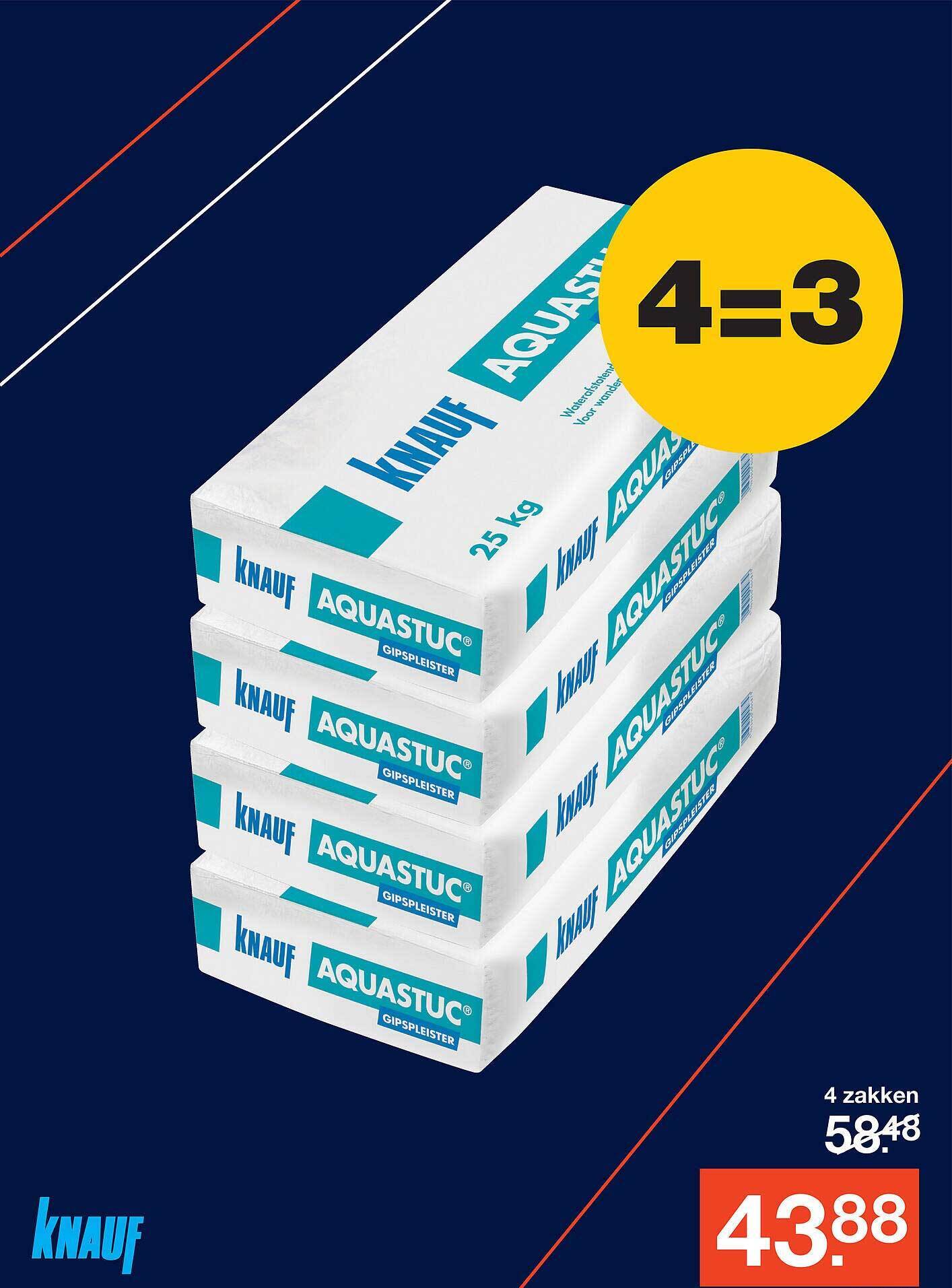 Knauf Aquastuc aanbieding bij BOUWMAAT