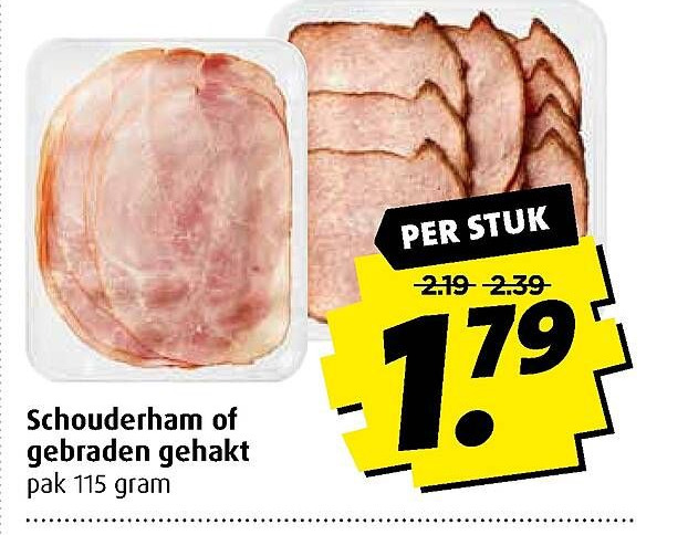 Schouderham of gebraden gehakt aanbieding bij Boni