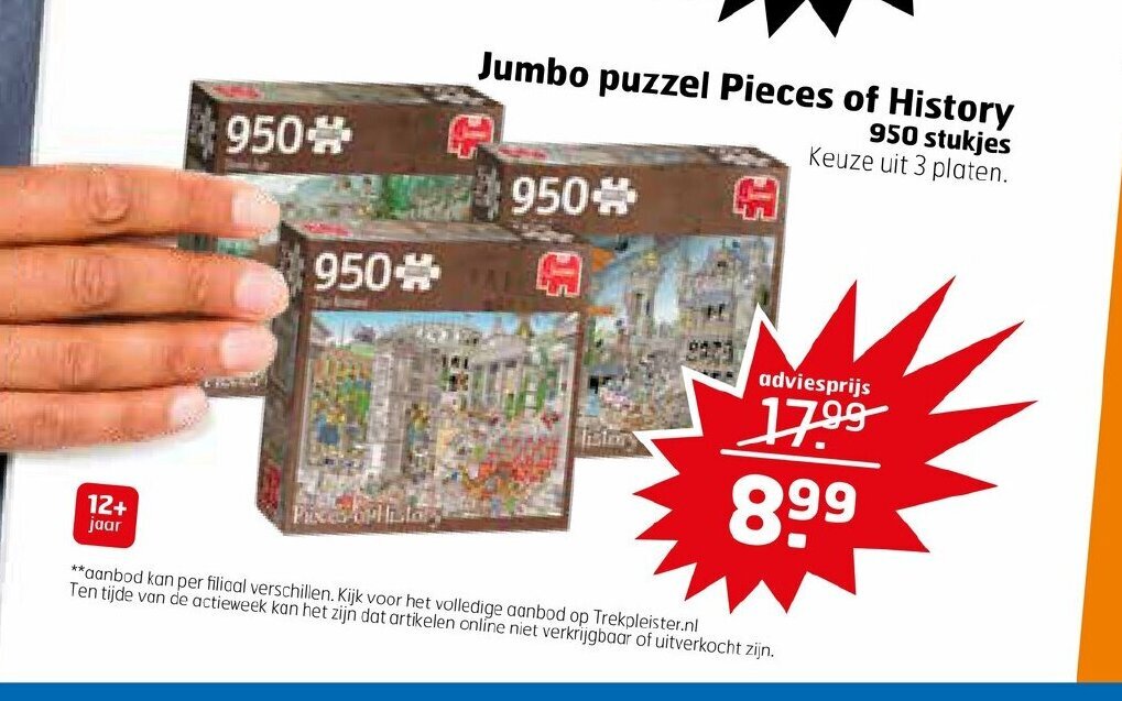 Jumbo puzzel Pieces of History 950 stukjes aanbieding bij Trekpleister