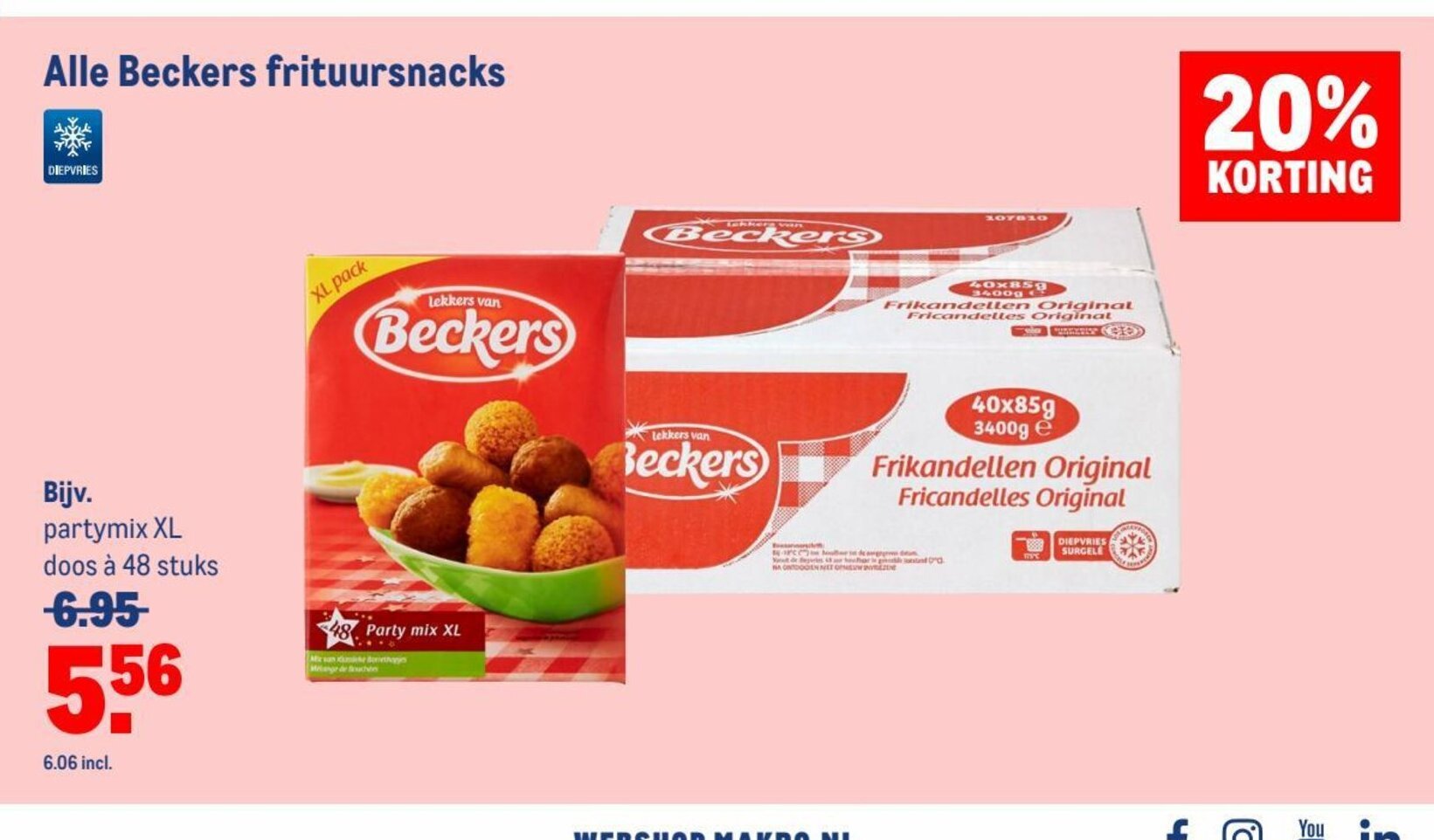 Alle Beckers frituursnacks aanbieding bij Makro