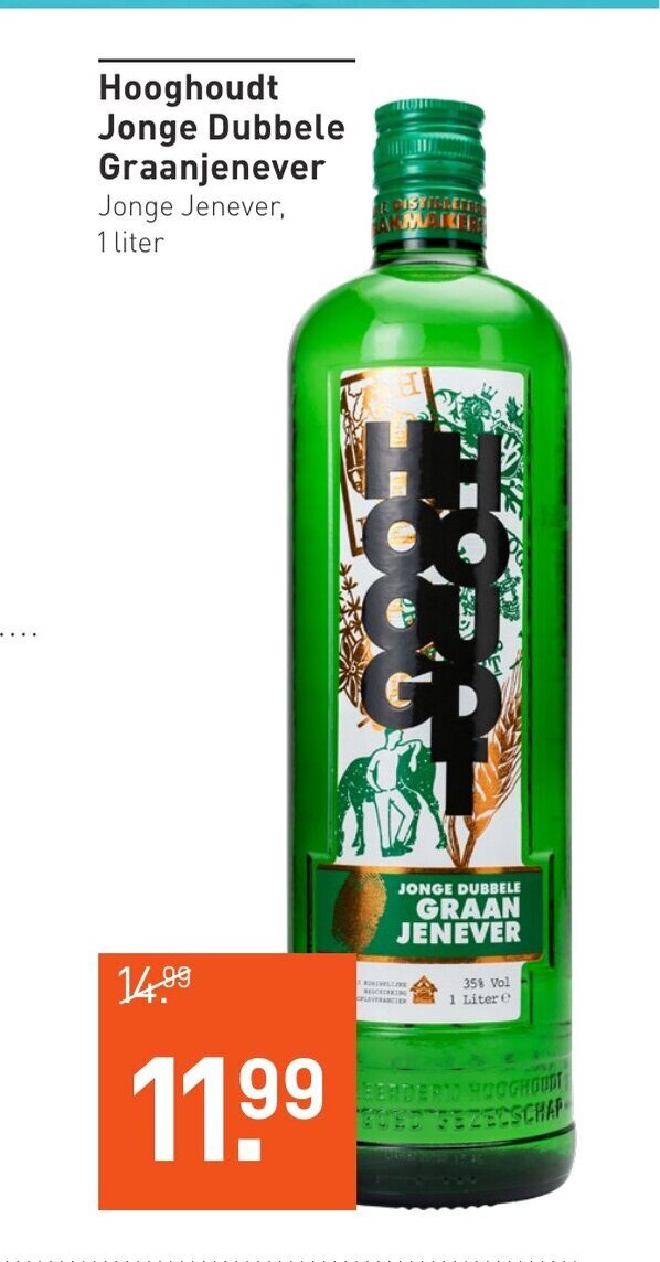 Hooghoudt Jonge Dubbele Graanjenever 1 liter aanbieding bij Gall & Gall
