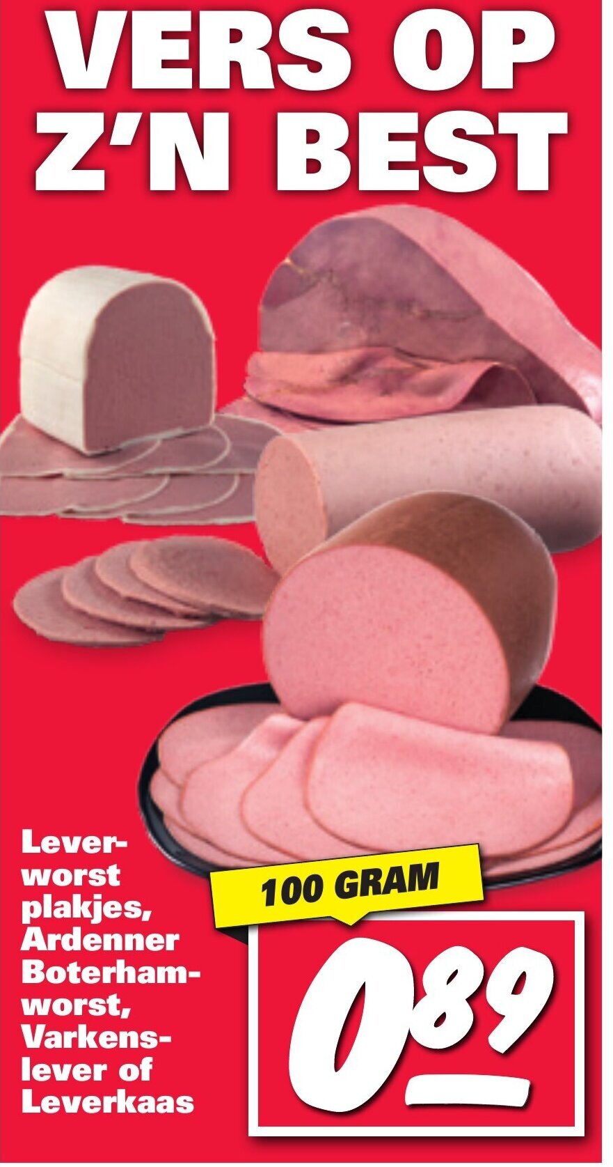 Leverworst plakjes, Ardenner Boterhamworst, Varkenslever of Leverkaas ...