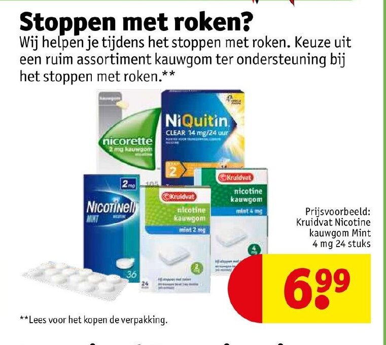 Stoppen met roken? aanbieding bij Kruidvat