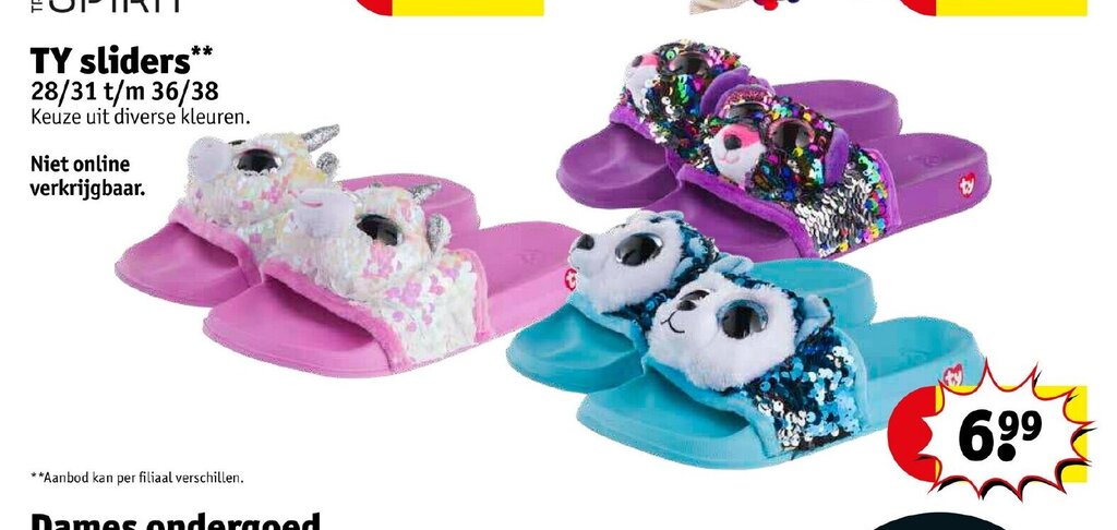 TY sliders aanbieding bij Kruidvat
