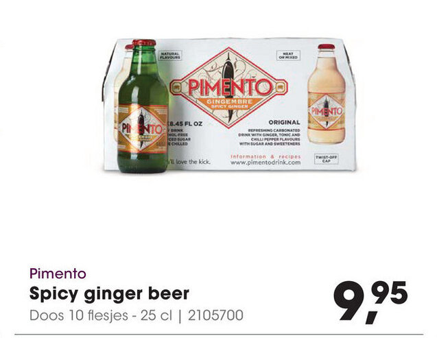 Pimento Spicy ginger beer aanbieding bij HANOS