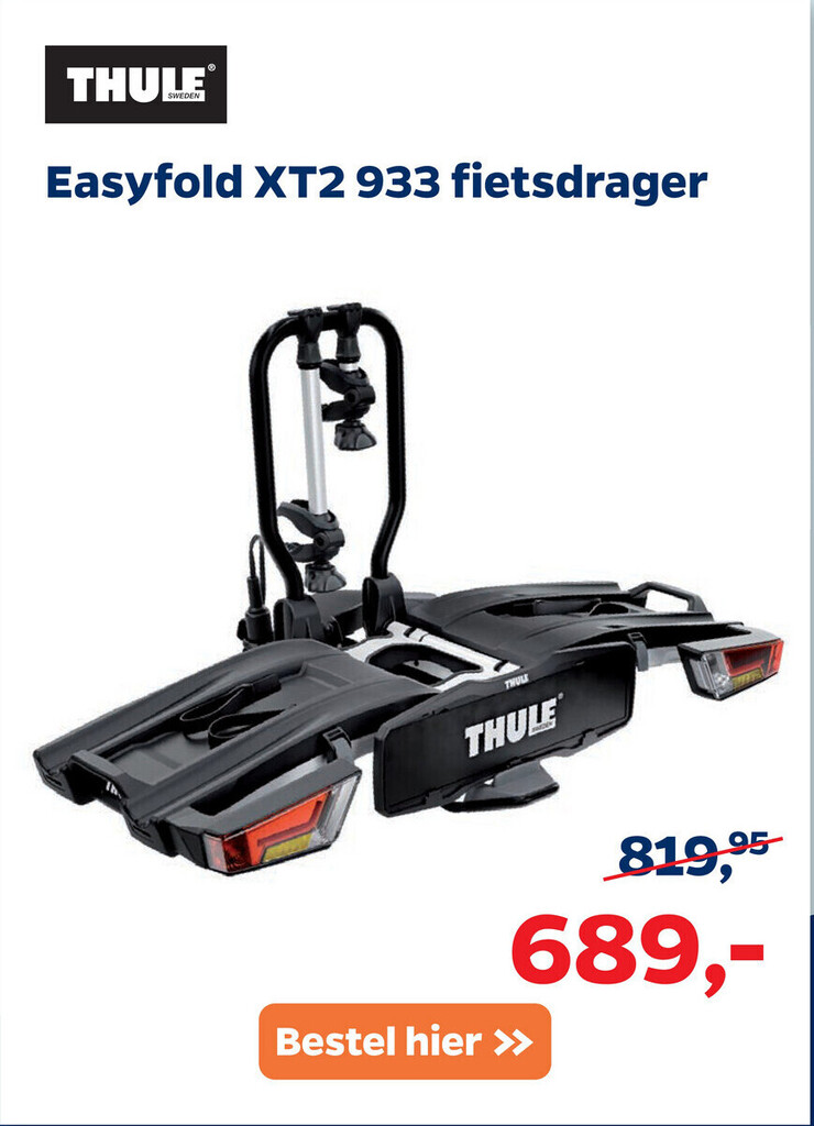 Thule Easyfold XT2 933 fietsdrager aanbieding bij Bike Totaal