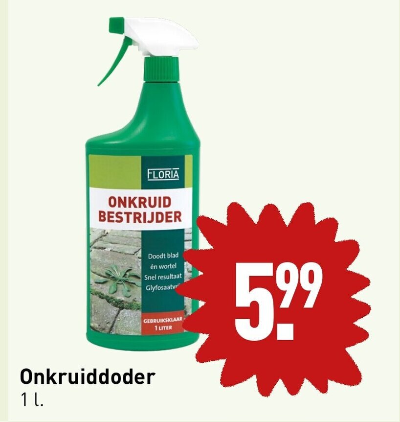 Onkruiddoder 1l aanbieding bij ALDI