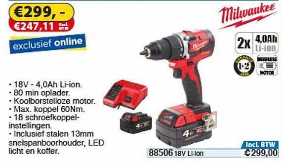 Milwaukee Boormachine aanbieding bij Toolstation