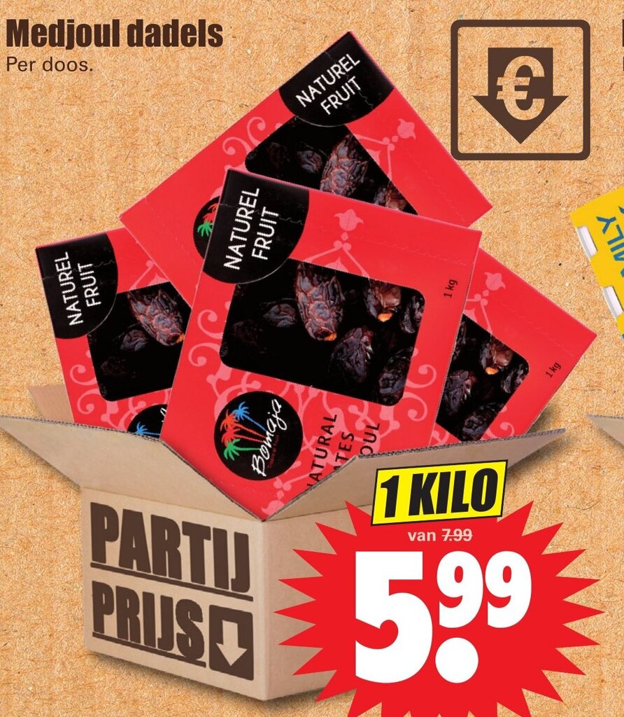 Medjoul dadels 1 kilo aanbieding bij Dirk