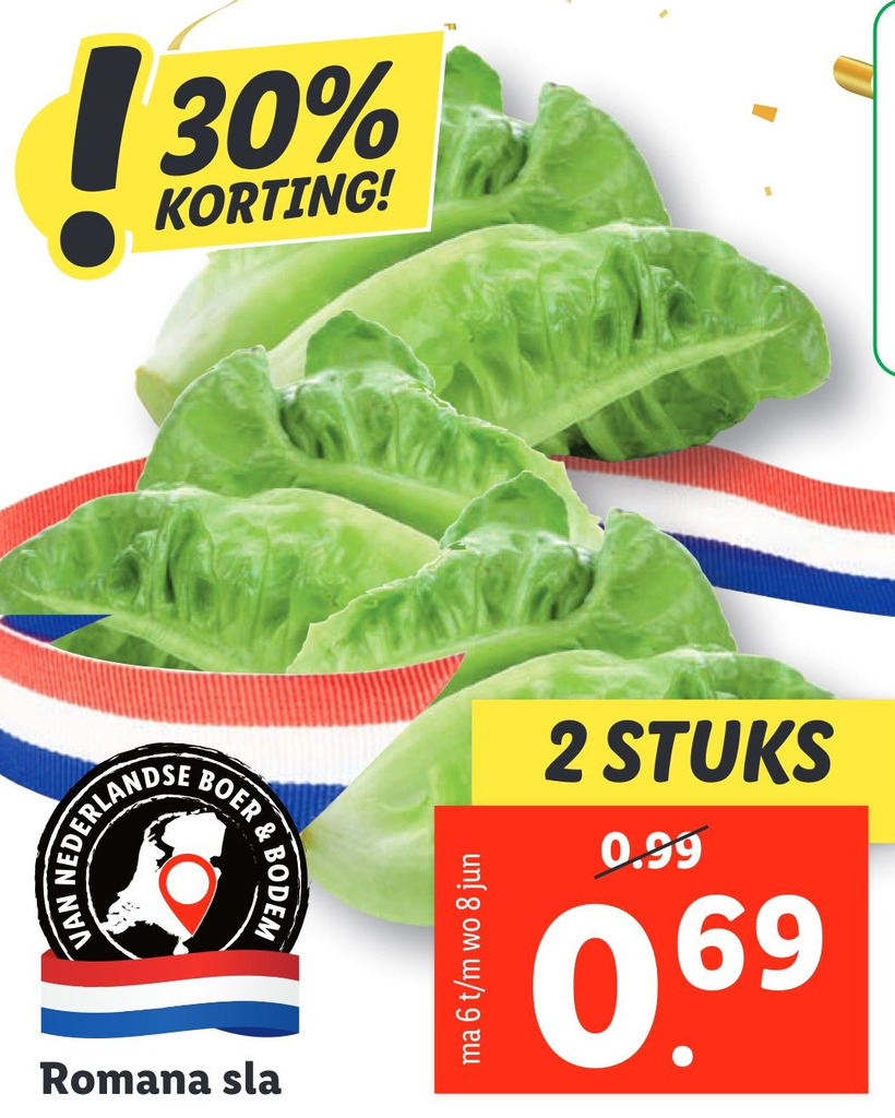 Romana sla aanbieding bij Lidl