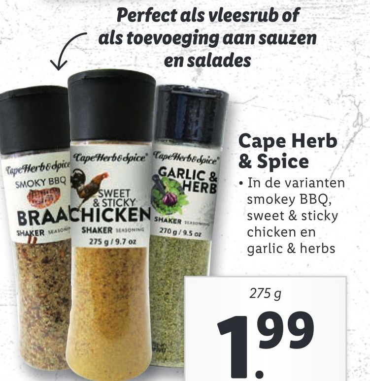 Cape Herb & Spice aanbieding bij Lidl