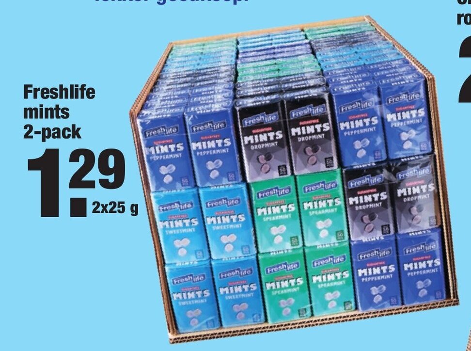 Freshlife Mints 2*25g aanbieding bij ALDI