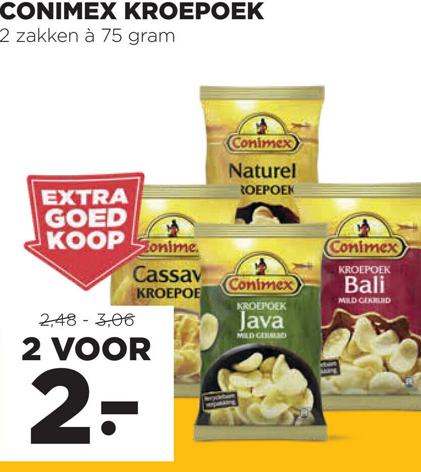 Conimex kroepoek 75 gram aanbieding bij Jumbo