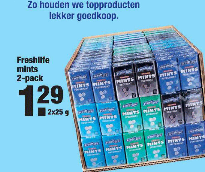 Freshlife Mints 2-Pack aanbieding bij ALDI