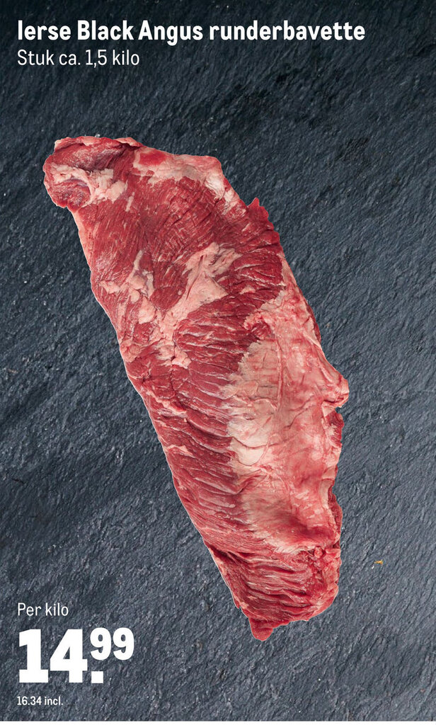 Lerse Black Angus runderbavette aanbieding bij Makro