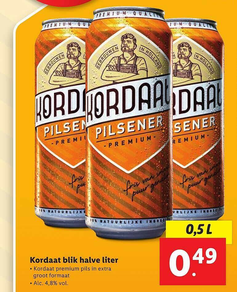 Kordaat Blik Halve Liter aanbieding bij Lidl