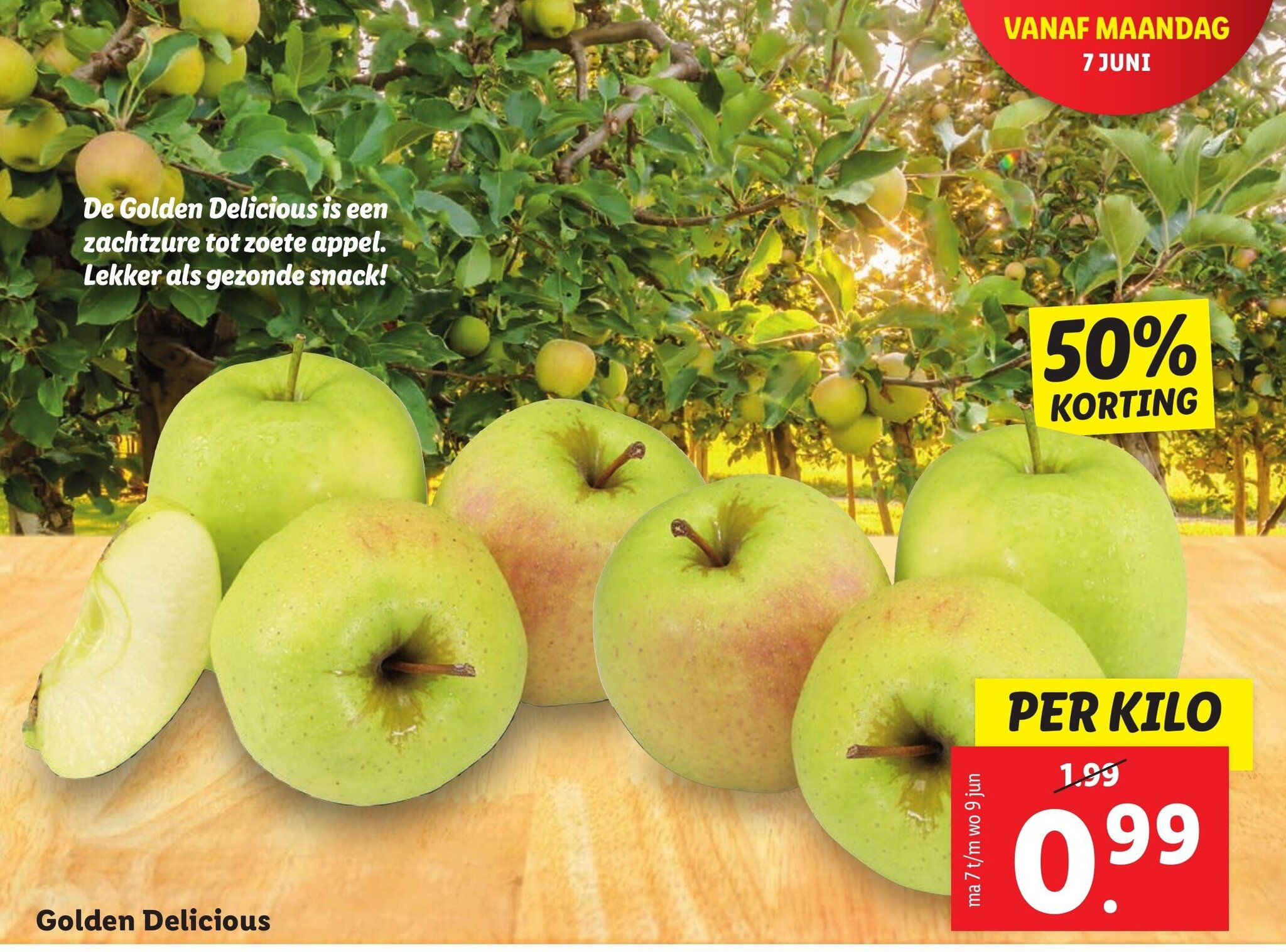 Golden delicious appels 1 kg aanbieding bij Lidl