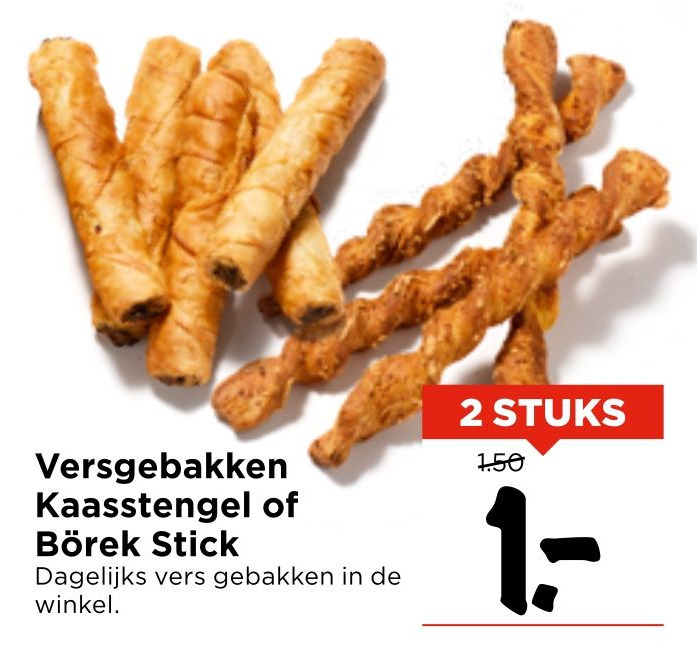 Versgebakken Kaasstengel of Börek Stick aanbieding bij Vomar