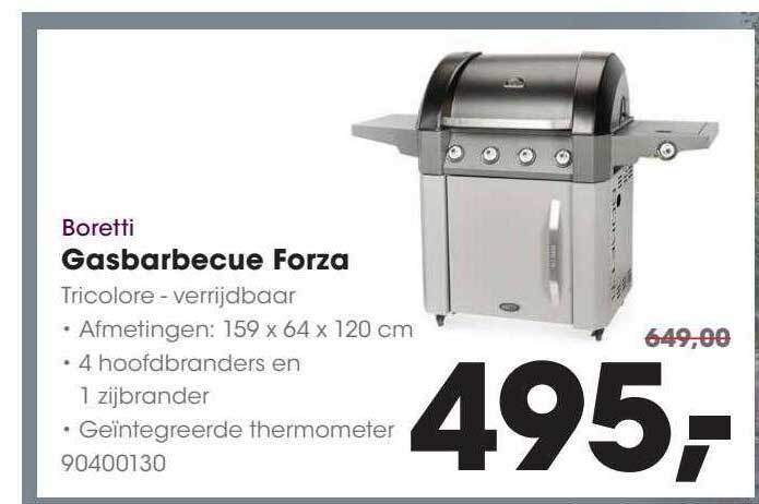 Boretti Gasbarbecue Forza aanbieding bij HANOS