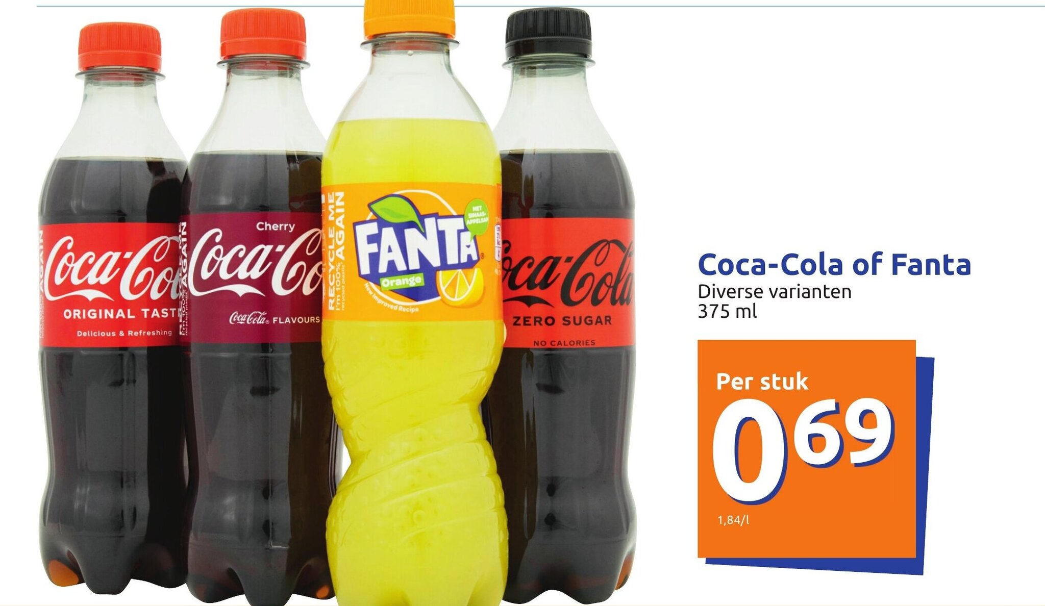 Coca-Cola of Fanta 375 ml aanbieding bij Action