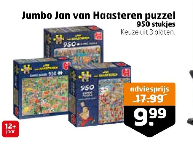 Jumbo Jan van Haasteren puzzel 950 stukjes aanbieding bij Trekpleister