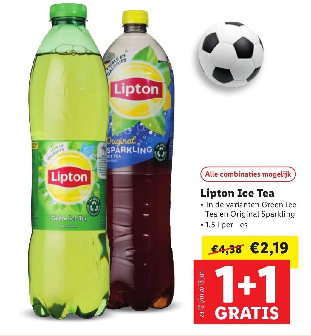 Lipton ice tea 1.5 L aanbieding bij Lidl