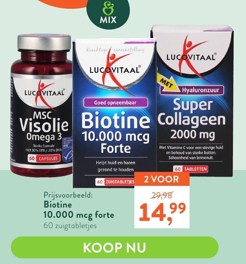 Biotine 10.000 mcg forte aanbieding bij Holland & Barrett