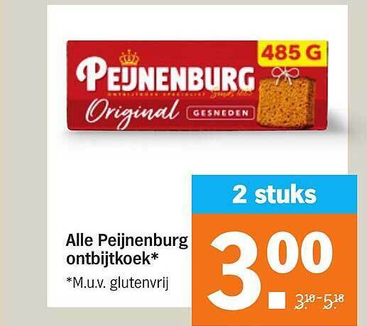 Alle Peijnenburg Ontbijtkoek aanbieding bij Albert Heijn