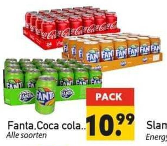 Fanta, Coca cola Alle soorten Pack aanbieding bij Tanger Markt