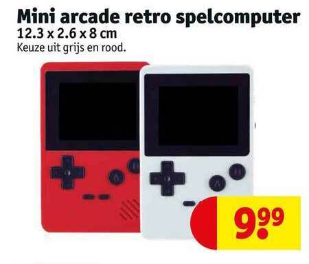 Mini Arcade Retro Spelcomputer aanbieding bij Kruidvat