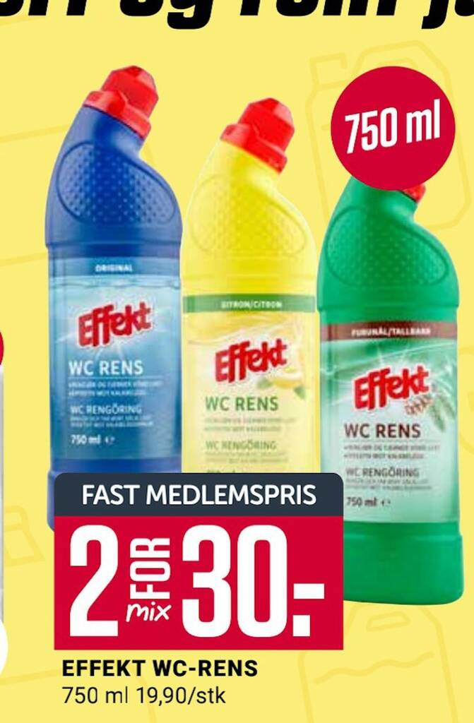 Effekt wc-rens tilbud hos Europris