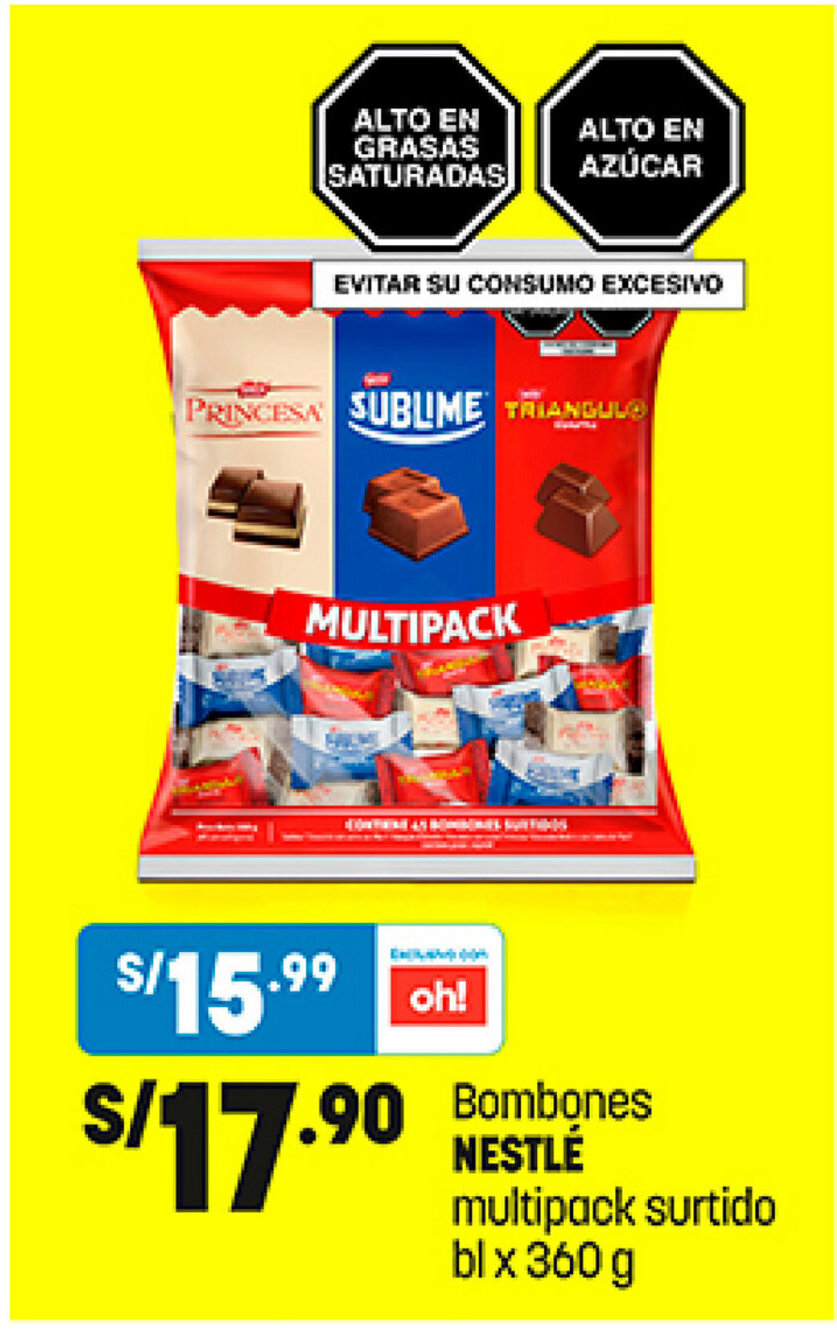 Nestle Bombones Multipack surtido oferta en Plaza Vea