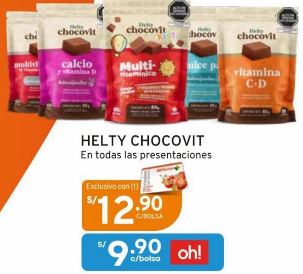 Helty Chocovit oferta en Mifarma
