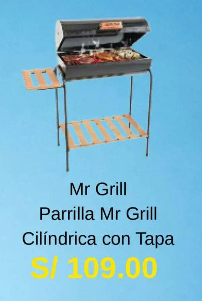 Parrilla Mr Grill Cilíndrica con Tapa oferta en La Curacao