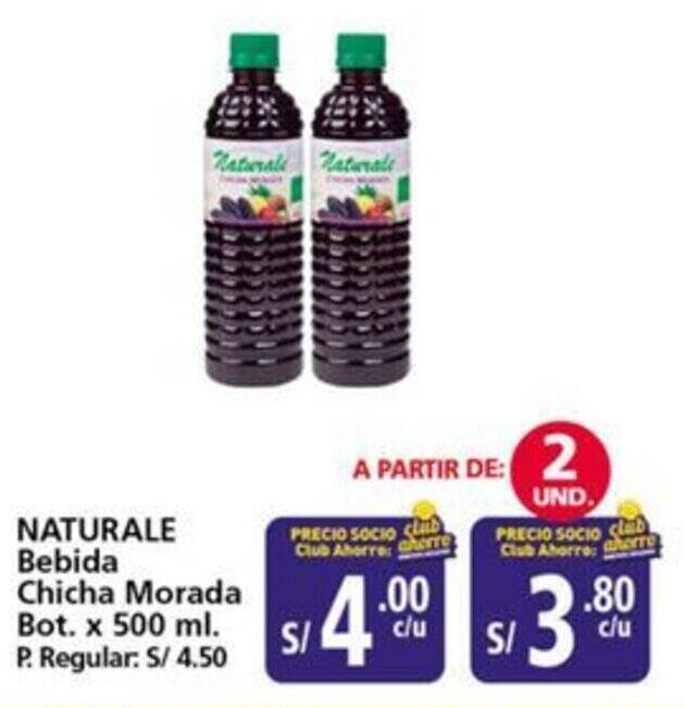 Naturale bebida chicha morada oferta en Mayorsa