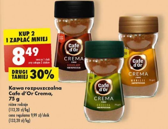 Promocja Kawa o smaku orzecha Cafe D'or Crema w Biedronka