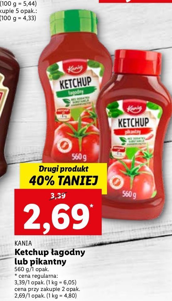 Promocja Ketchup łagodny kania w Lidl