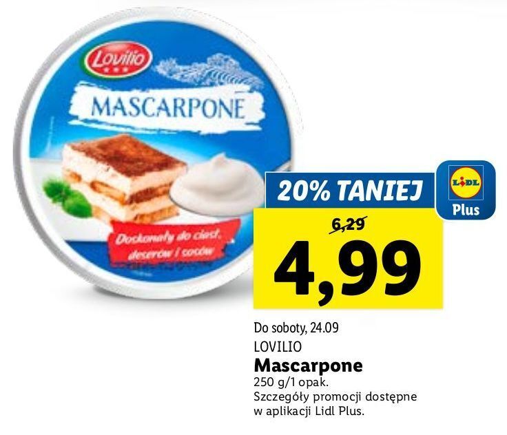 Promocja Ser mascarpone lovilio w Lidl