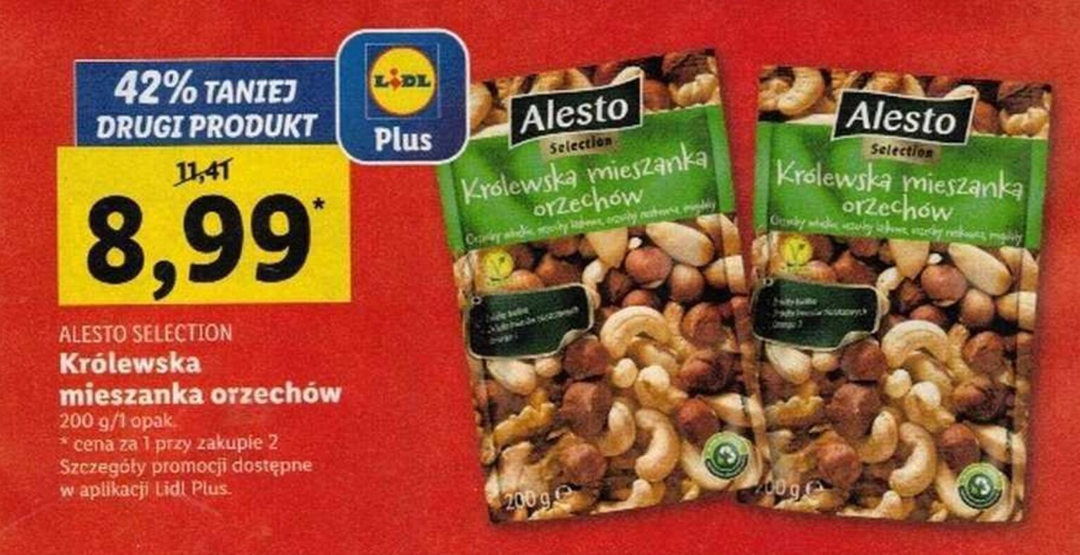 Promocja alesto selection królewska mieszanka orzechów w Lidl