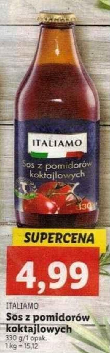 Promocja Italiamo sos z pomidorów koktajlowych w Lidl