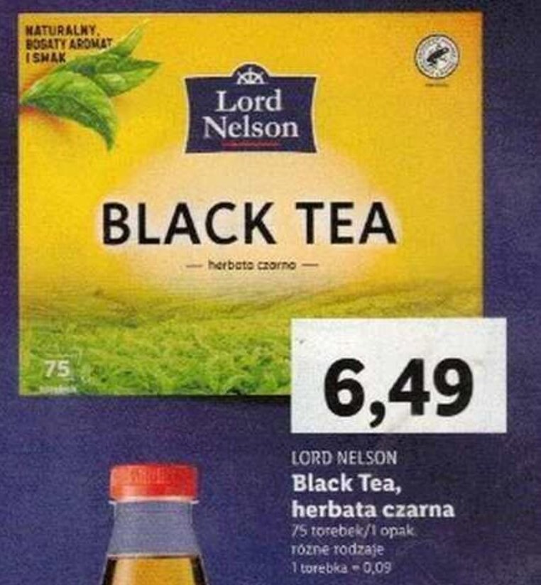 Promocja Lord Nelson black tea herbata czarna w Lidl