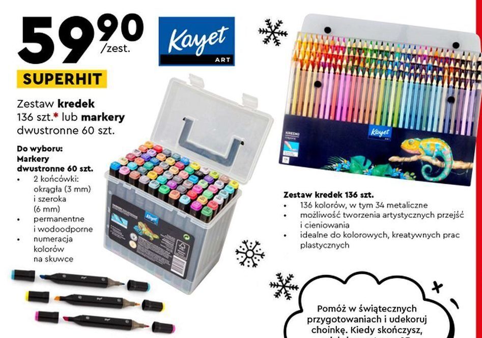 Promocja Markery dwustronne kayet w Biedronka