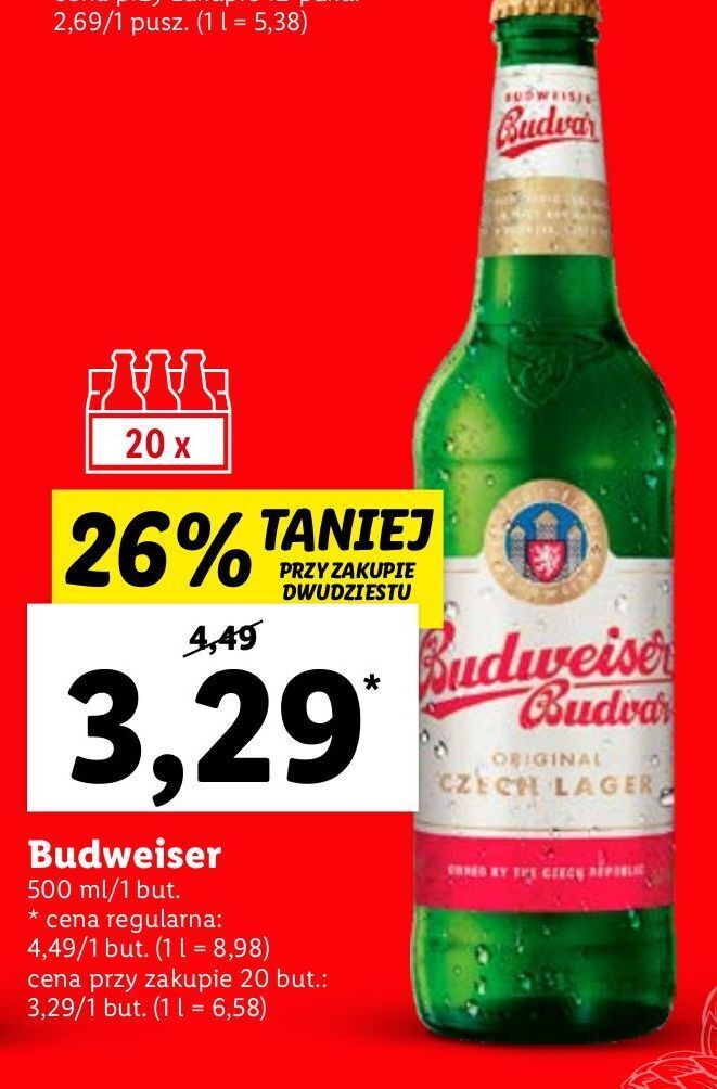 Promocja Piwo b: original budweiser budvar w Lidl