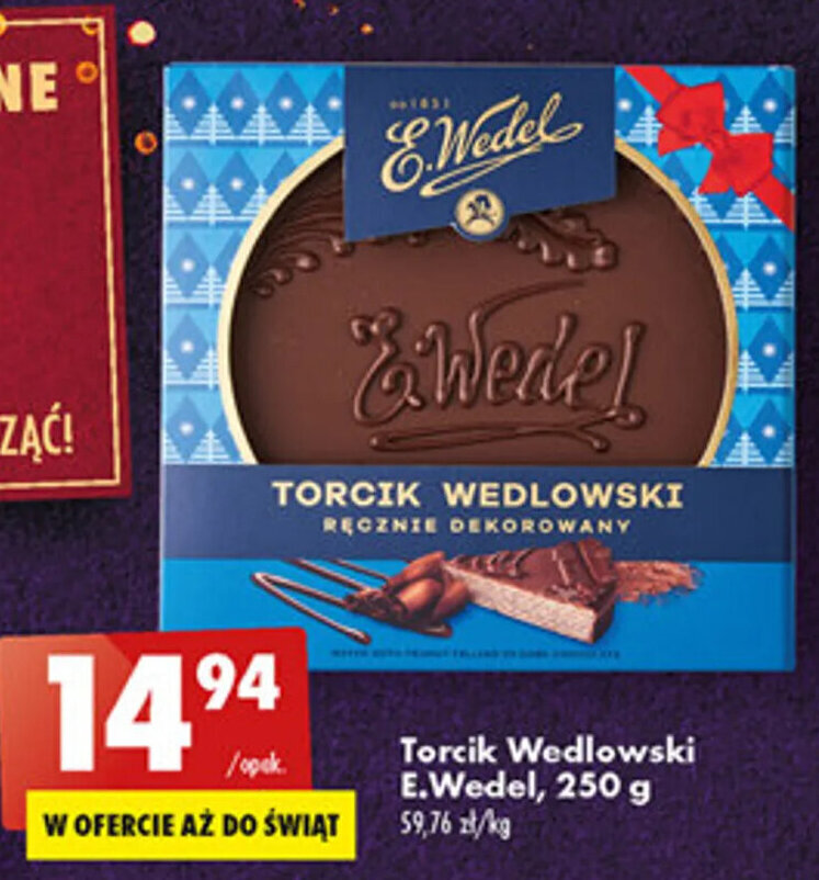 Promocja E.Wedel Torcik Wedlowski 250g w Biedronka