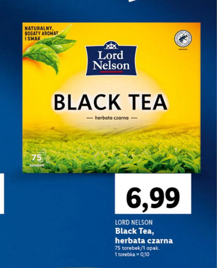 Promocja Lord Nelson Black Tea, herbata czarna w Lidl