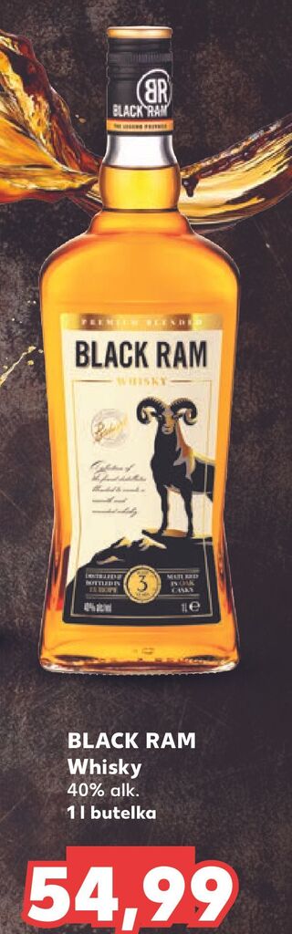 Promocja Whisky black ram premium blended w Kaufland