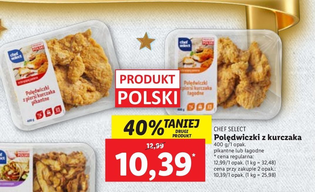 Promocja Polędwiczki z kurczaka łagodne chef select w Lidl