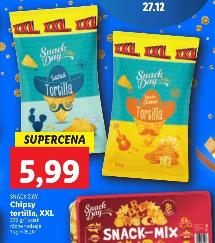Promocja Chipsy tortilla solone snack day w Lidl