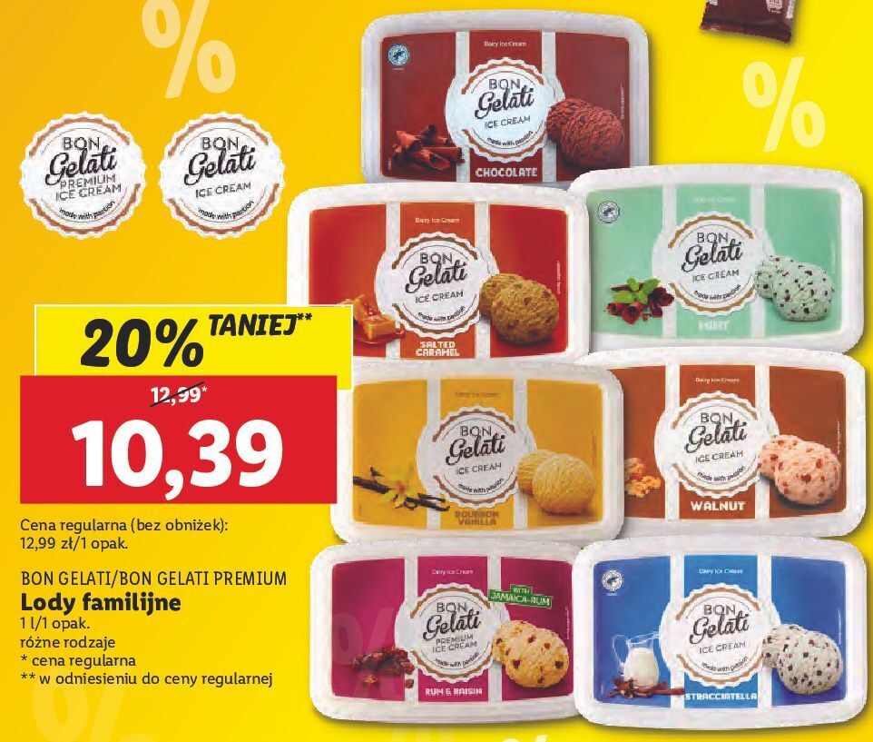 Promocja Lody czekoladowe bon gelati w Lidl