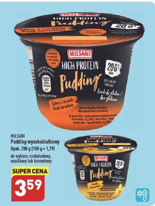 Promocja Pudding wysokobiałkowy karmelowy milsani high protein w ALDI